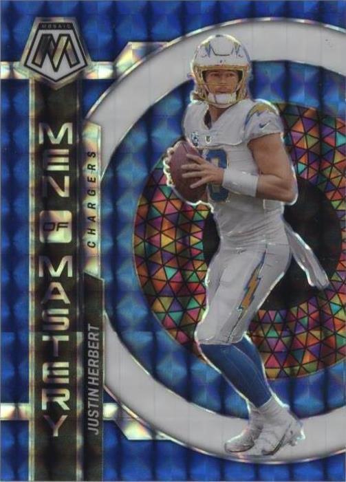 2023 Panini Mosaic - Men of Mastery Justin Herbert #MM-5 Blue Mosaic ...