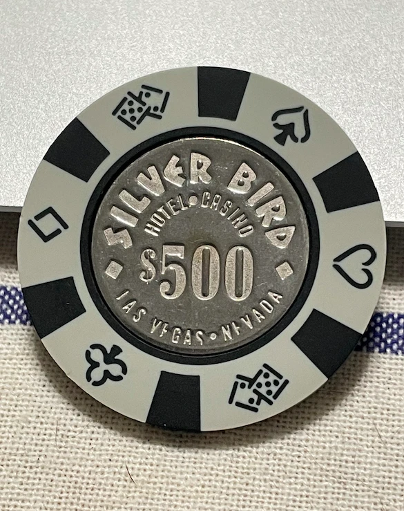 Silver Poker Chip From Vegas