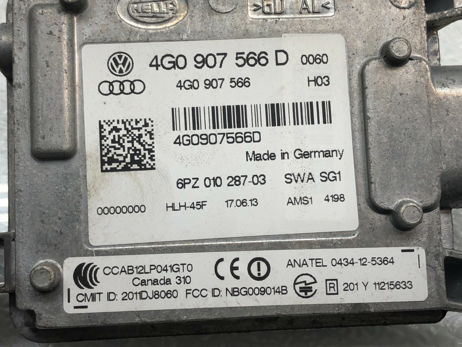 2012-2017 AUDI A6 C7 TDI RIGHT PASSENGER BLIND SPOT ALERT MODULE OEM | eBay