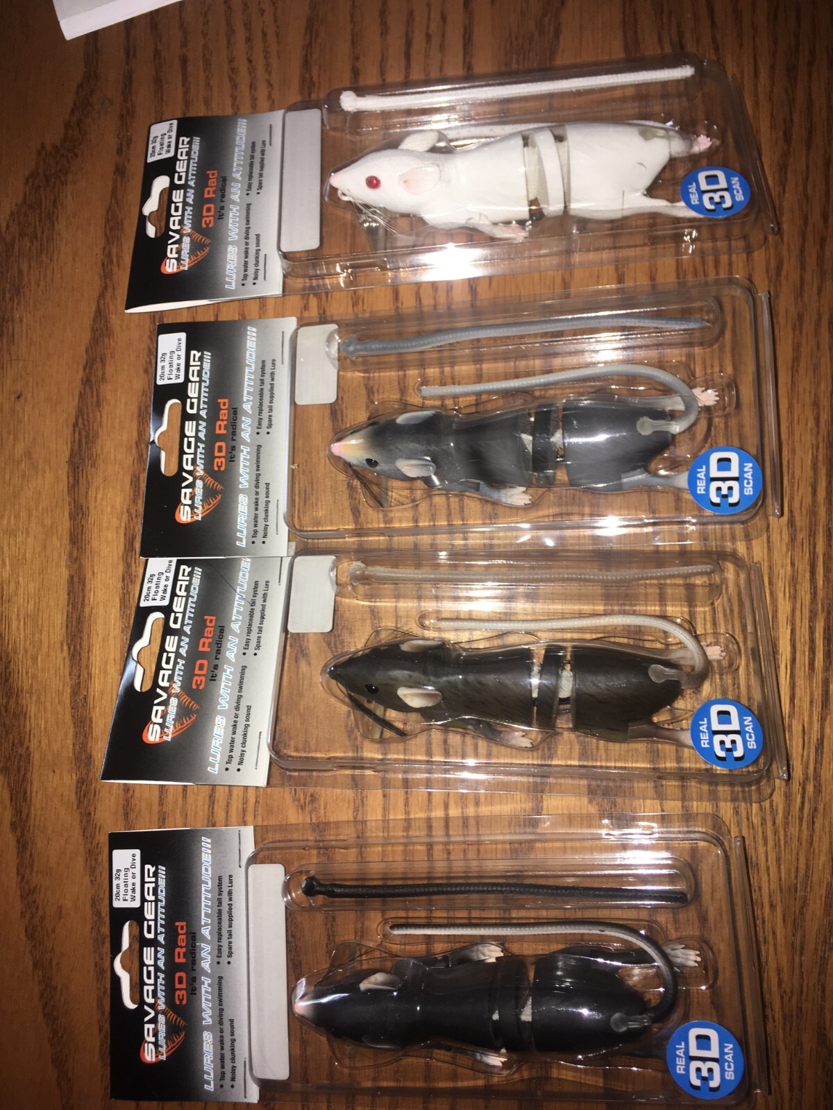 4Savage Gear 200=Rad Rat=20cm==4 DIFFERENT COLORS=Floating/ Diving ...