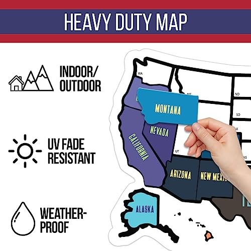 RV State Sticker Travel Map - 11" x 17" - USA States Visited Decal ...