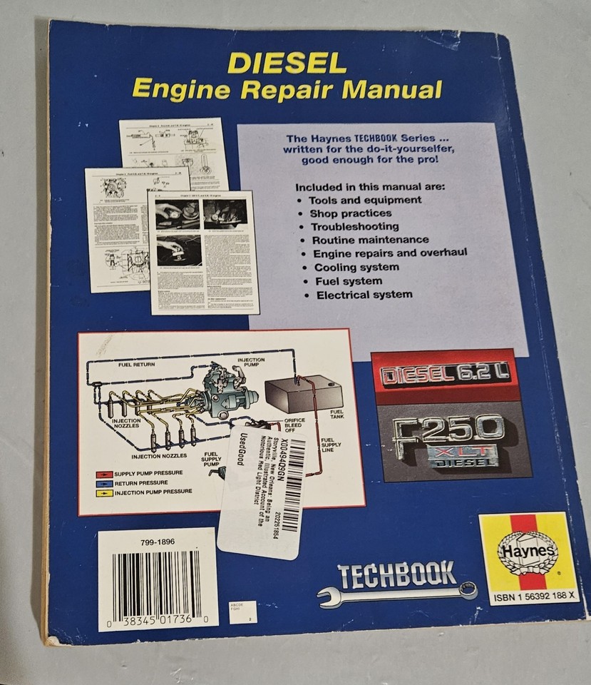 Haynes 10330 Techbook Diesel Engine Repair Book Manual | eBay