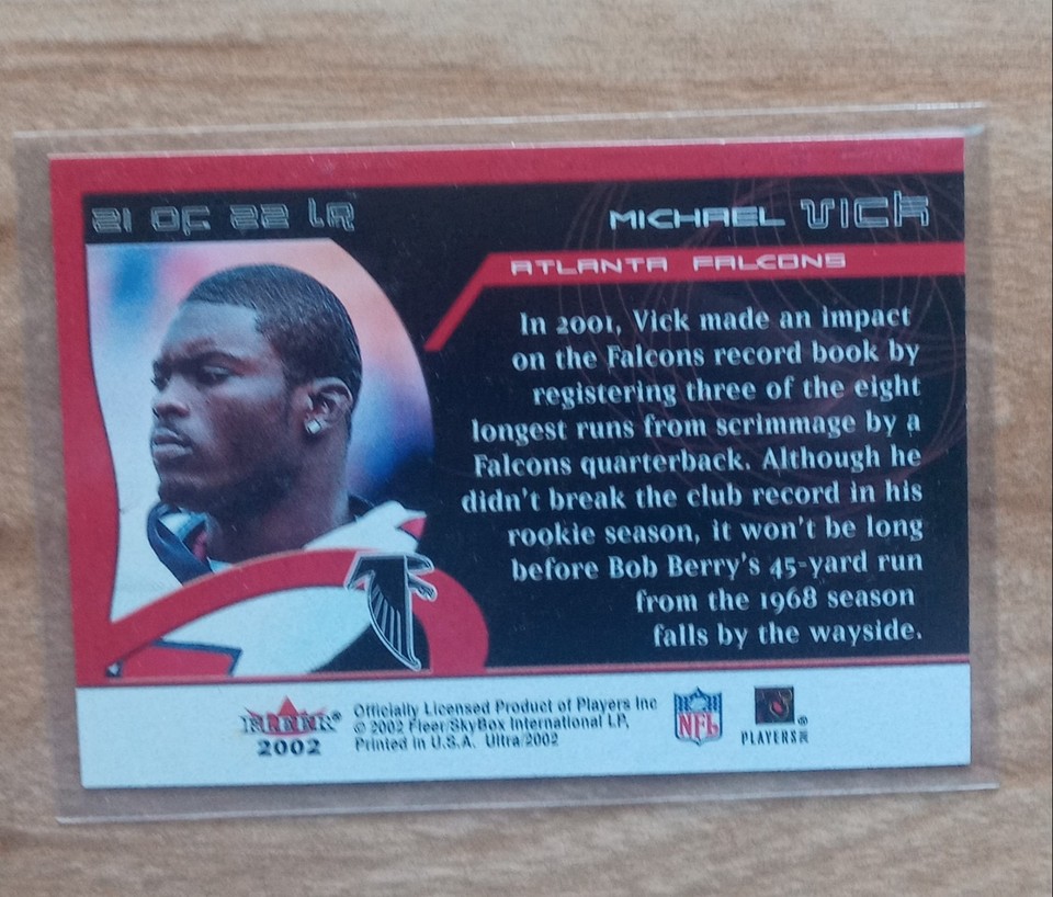 2002 Fleer Ultra LOGO Rhythm Michael Vick #21LR ATLANTA FALCONS NM-MINT ...