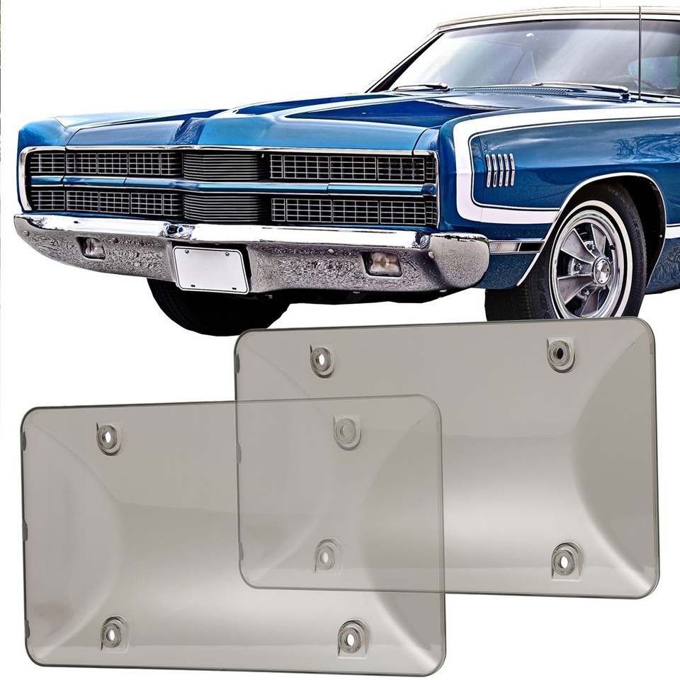 2 X Car License Plate Frame Covers Transparent Unbreakable License ...