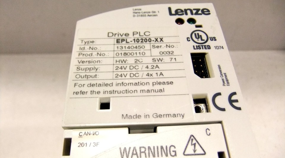 Lenze Americas EPL-10200-XX Drive PLC with Extension Board EPZ-10202 | eBay