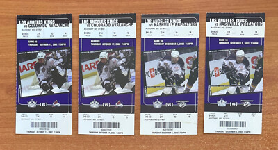 vintage 2002 NHL AVALANCHE / PREDATORS @ LOS ANGELES KINGS FULL HOCKEY ...