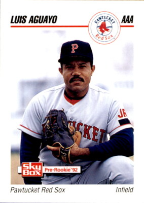 1992 Pawtucket Red Sox SkyBox #351 Luis Aguayo Dorado Puerto Rico ...