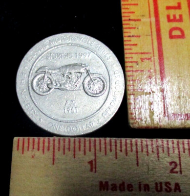 1997 Sturgis coin Deadwood Harley collectible token motorcycle rally ...