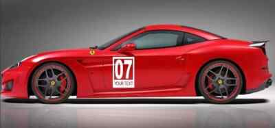Custom Door Track Racer Race Racing Rally Sport Car Number Vinyl Decal ...