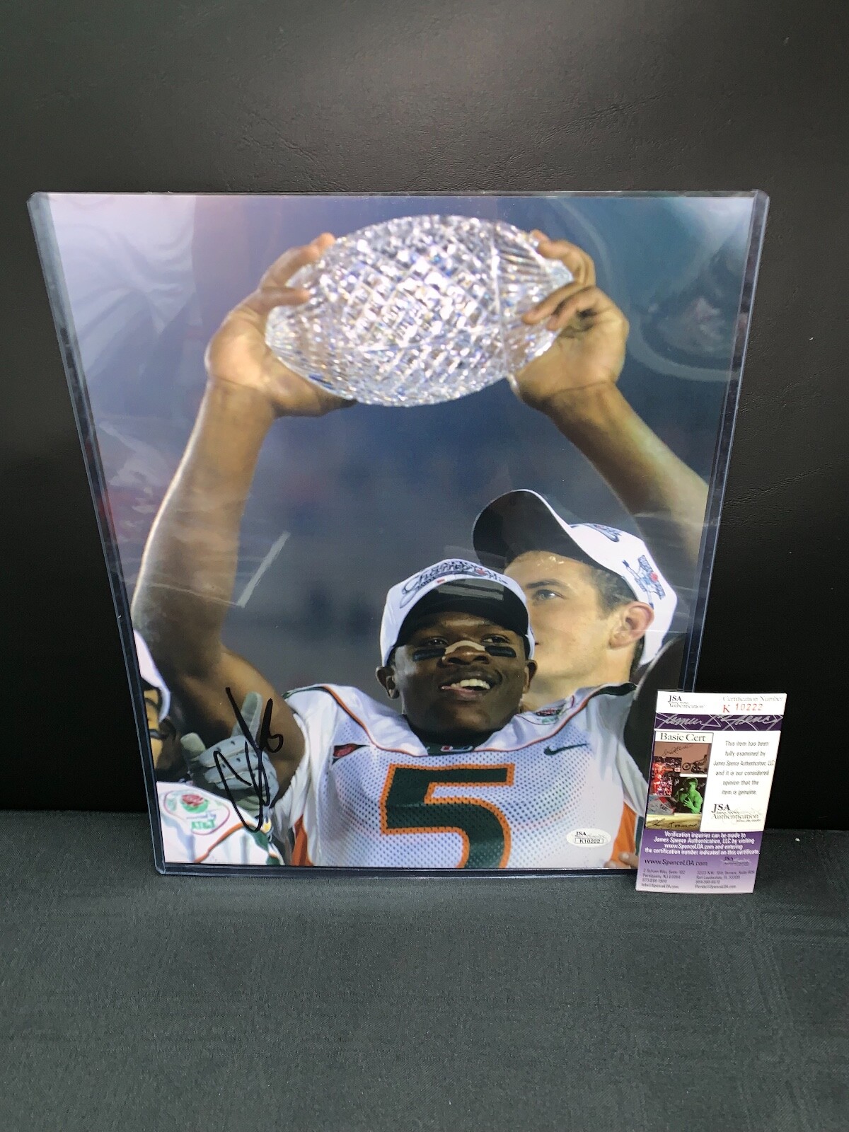 ANDRE JOHNSON MIAMI HURRICANES SIGNED 11X14 PHOTO JSA COA | eBay