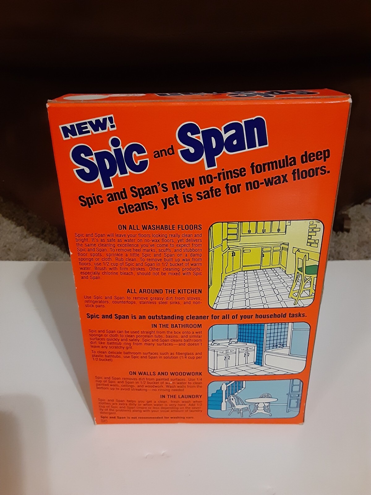 Spic and Span 27 oz Box No Rinse Advertising Prop Collectible Vintage ...