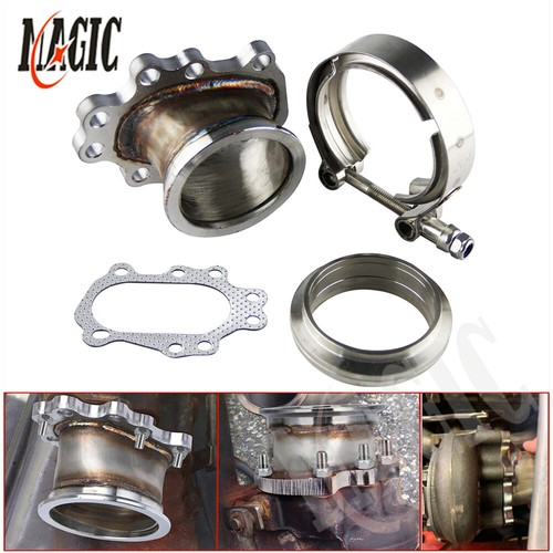 2.5" v-band clamp stainless steel + 63mm Turbo dump pipe to T8 T2 T25 ...
