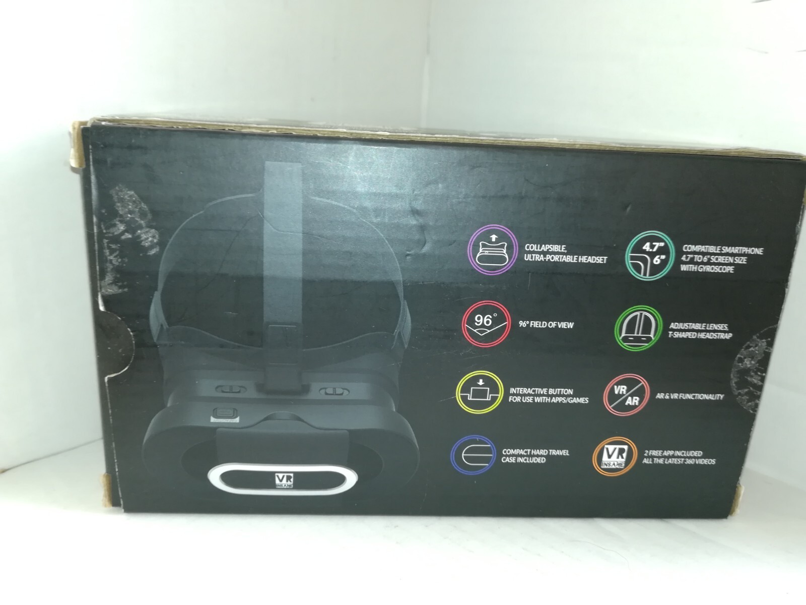 VR Insane Pop360 Portable Virtual Reality Headset With 2x Apps for sale ...