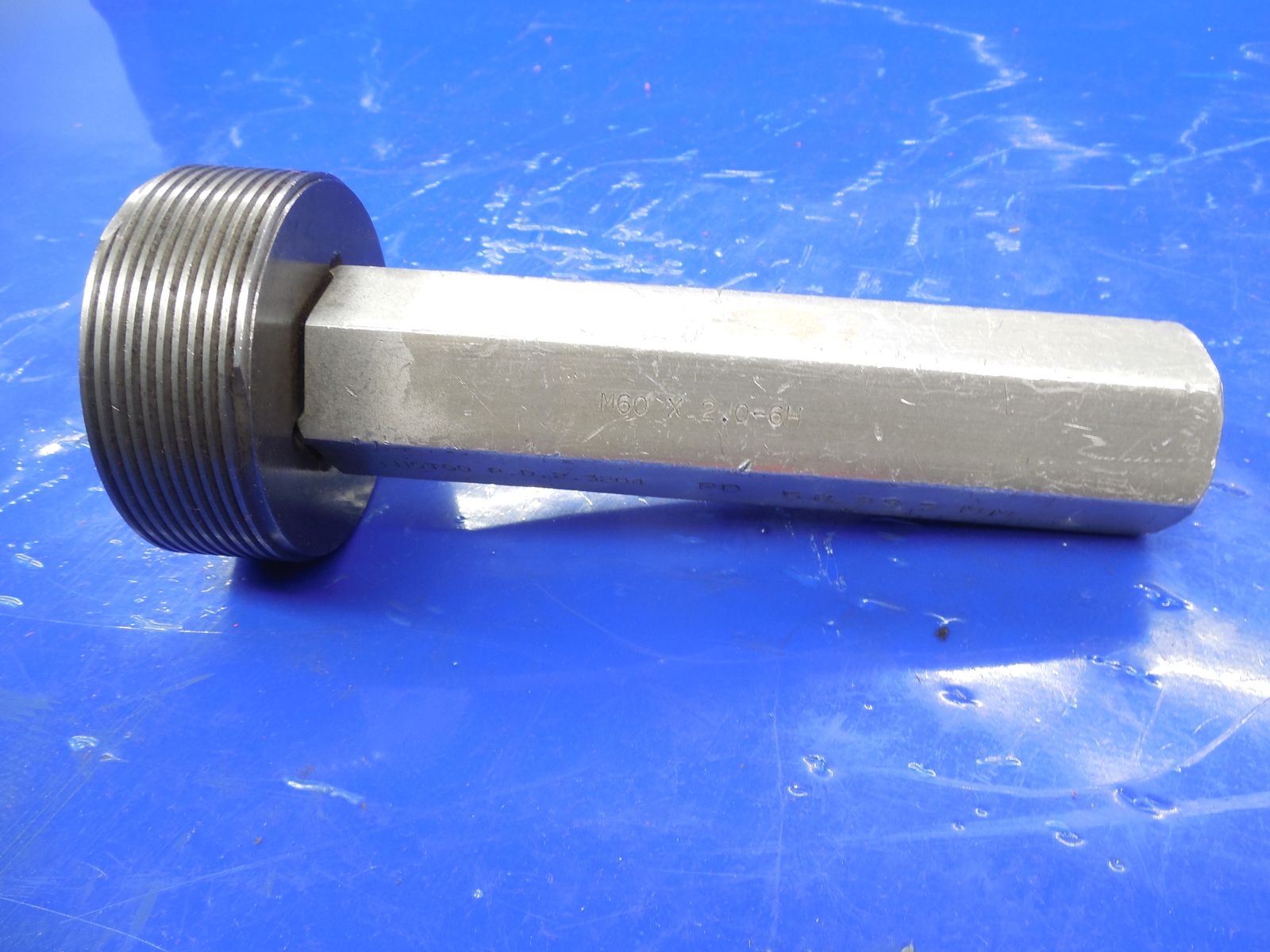 M60 X 2.0 6H METRIC THREAD PLUG GAGE 60.0 NO GO ONLY P.D. = 58.937 ...