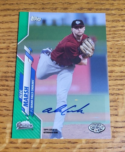 Alec Marsh 2020 Topps Pro Debut Autographs Green PD39 /99 Royals | eBay