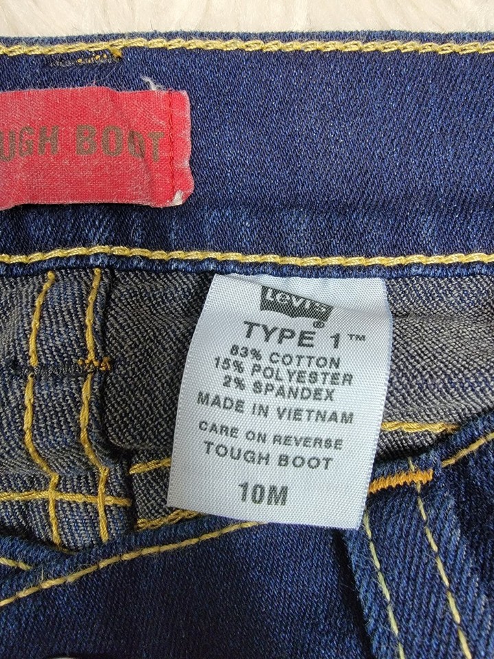 Levi's Jeans Womens Size 10M Type 1 Tough Boot Dark Wash Denim Stretch ...
