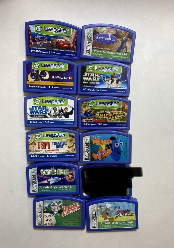 LOT 11 LeapFrog Leapster Explorer LeapPad Game Cartridges Star Wars ...