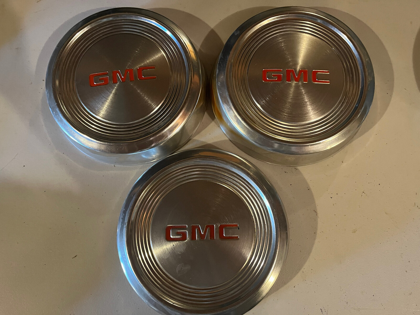 Set of 3 GMC S15 S10 Blazer OEM Wheel Rim Hubcap Cover Dog Dish Poverty ...