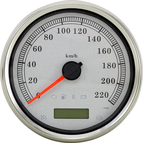 DS 5in KPH White Face Metric Speedo for Harley Road King Custom 04-07 ...
