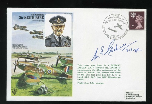 1978 Keith Park RAF Cover Signed M E Croskell 213 Sqn Battle of Britain ...