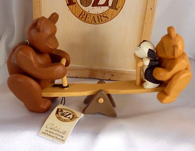 Celebration Wooden Gift Craft Pozy Bear Simple Pleasures Teeter Totter ...