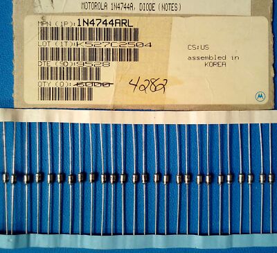 100pc 1N4744A 15V 1W Zener Diode Motorola 1N4744ARL 1N4744 | eBay