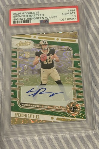 2024 Panini Absolute - Spencer Rattler Auto (RC) Gold Wave/green /25 ...