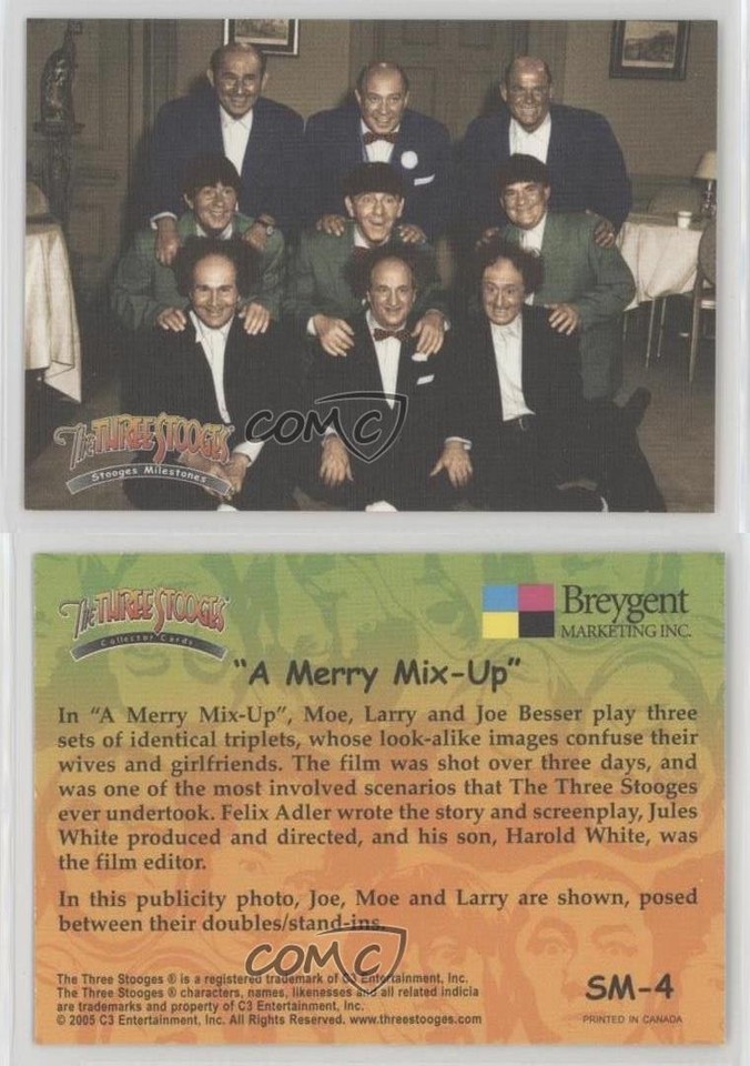 2005 Breygent The 3 Stooges Stooge Milestones A Merry Mix-Up #SM-4 0ei4 ...