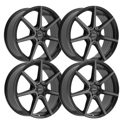 Motiv 432B Rigor 18x7.5 +40 Gloss Black 5X108 5x114.3 432B-8751440 Set ...