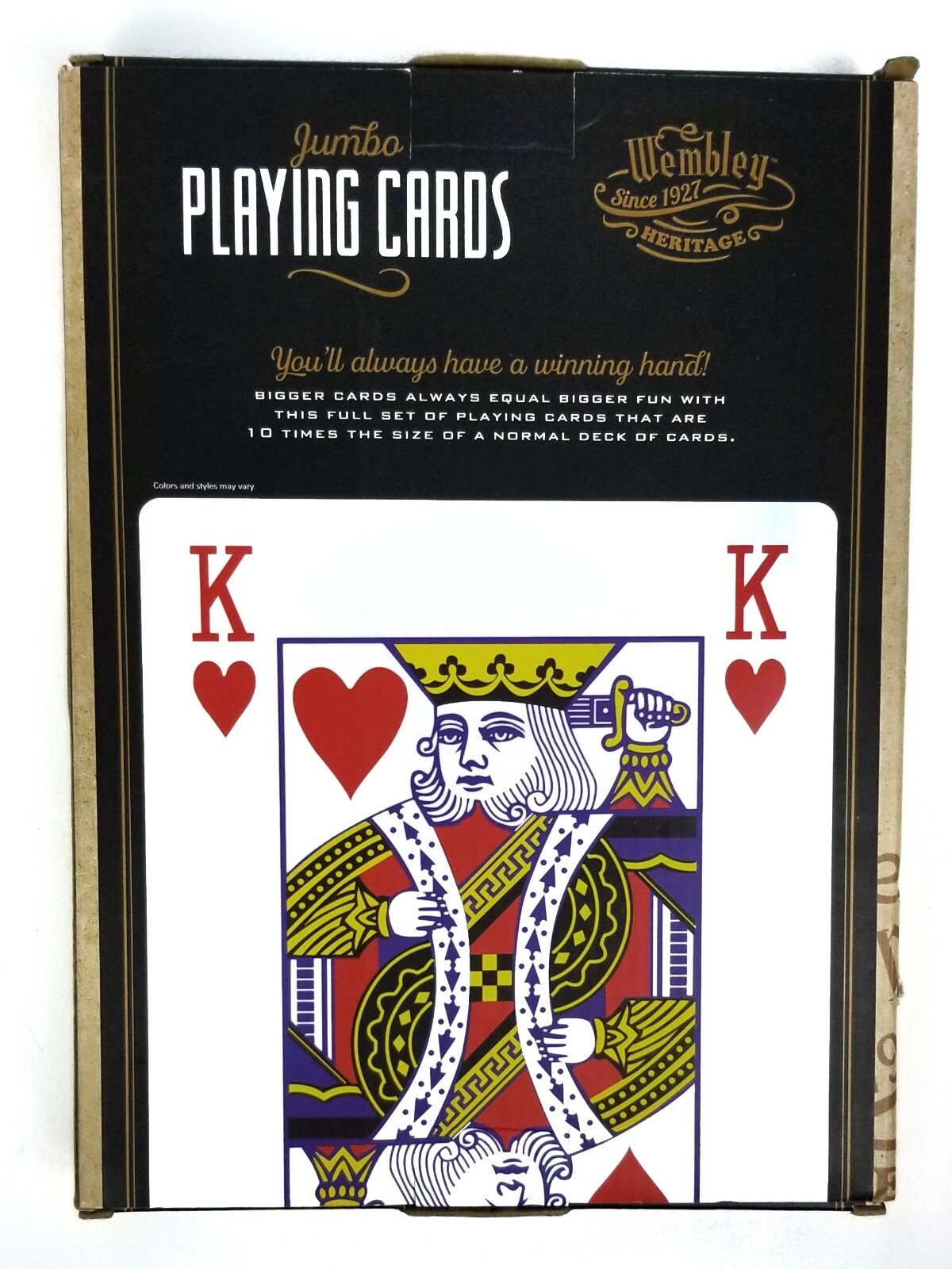 NIB Wembley 10 TIMES THE SIZE Jumbo Deck Playing Cards Magic Tricks ...