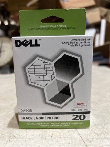 Dell 20 Series Ink Cartridge Black DW905 Computer Printer Genuine ...