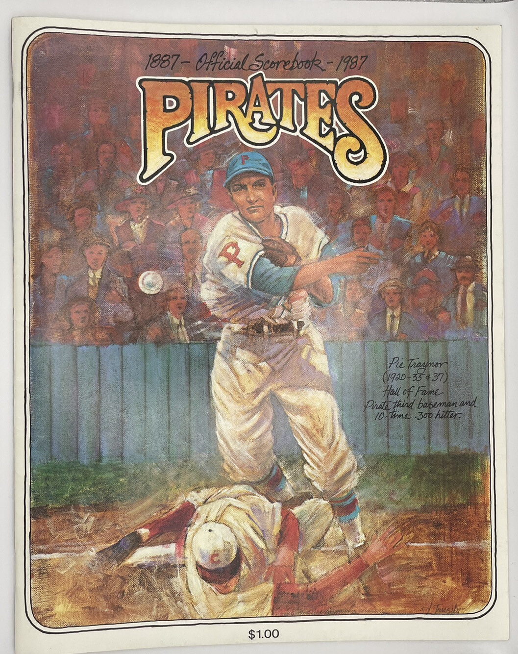 Pittsburgh Pirates 1887-1987 Official Scorebook Vintage MLB Pie Traymor ...
