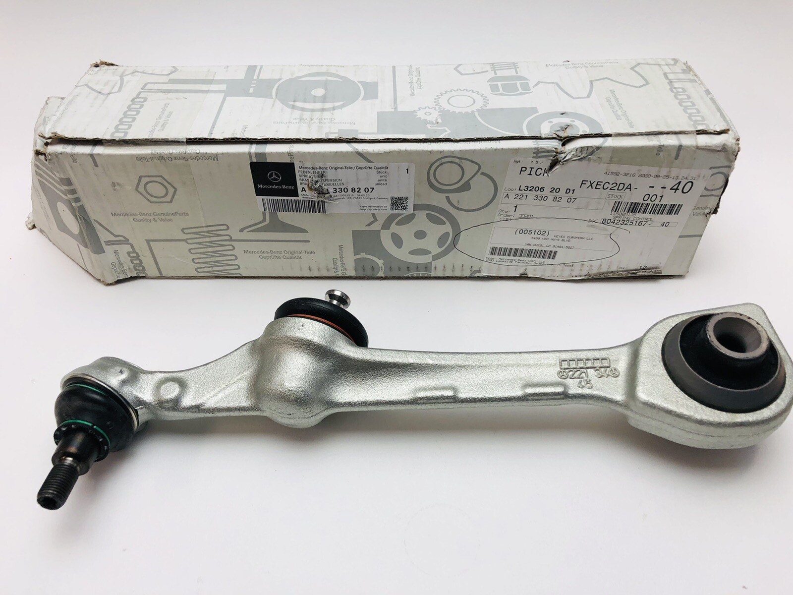 Mercedes-Benz S-class W221 Front Right Wishbone Arm A2213308207 OEM for ...