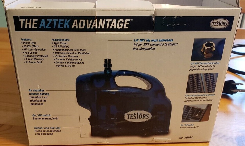 Testor Aztek Airbrush Air Compressor Works | eBay