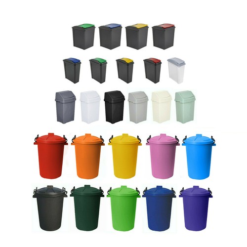 8L/25L/50L/80L Plastic Dustbin Kitchen Garden Bin Waste Storage Rubbish ...