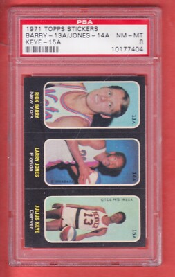 1971 TOPPS TRIOS STICKERS 13A-15A RICK BARRY ROOKIE PSA 8 | eBay