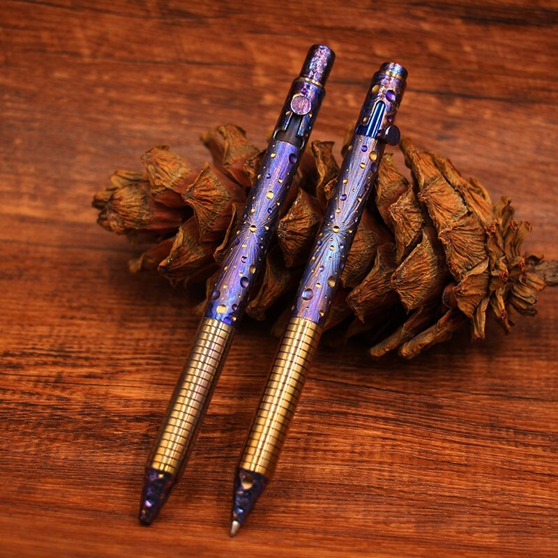 EDC Titanium Practical Ballpoint Pen Signature Pen Pocket Office Metal ...