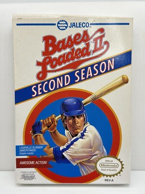 Bases Loaded II 2 Nintendo NES Near CIB with Box and Poster Tested and ...