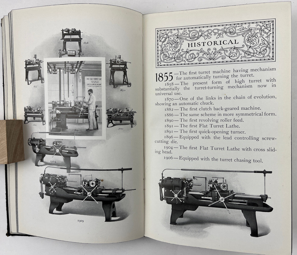 1912 Hartness Flat Turret Lathe Manual Jones & Lamson Machine Co ...