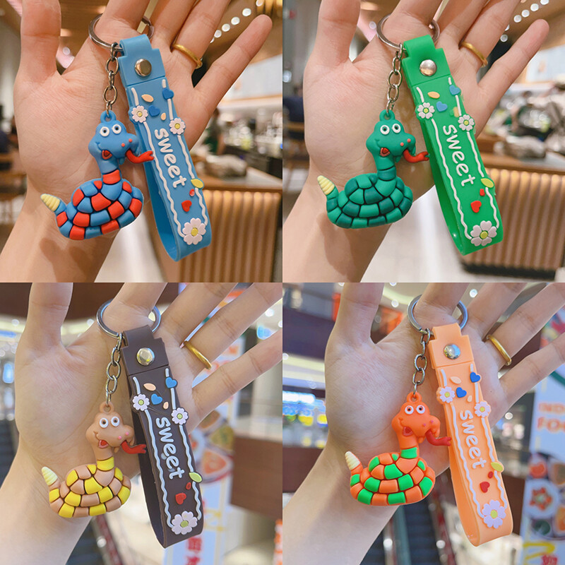 Creative Snake Keychain Cute Snake Year Lucky Pendant Backpack ...