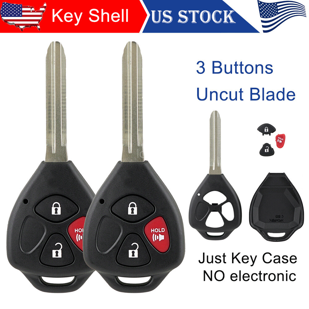 2 Replacement For Toyota RAV4 Venza Yaris 4Runner Key Fob Remote Case ...