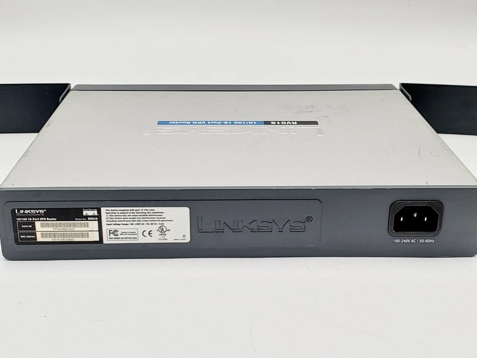Linksys 10/100 16-Port VPN Router RV016 With Rack Ears | eBay