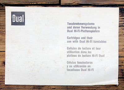 Dual "Cartridges and their use with Dual Hi-Fi Turntables" *Original ...