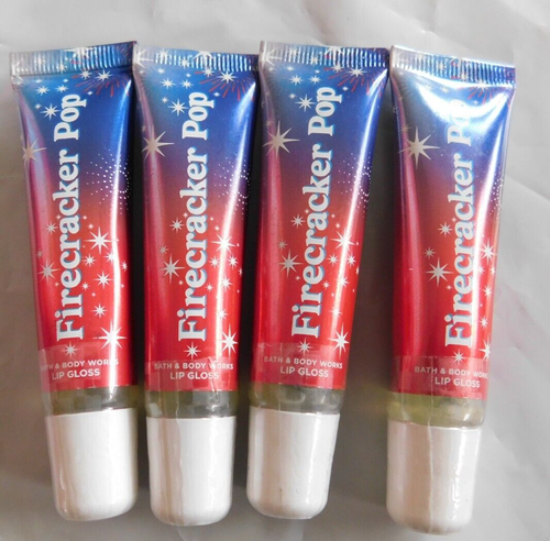 Bath & Body Works Firecracker Pop Lip Gloss Moisturizer .47 oz Sealed Set of 4 | eBay