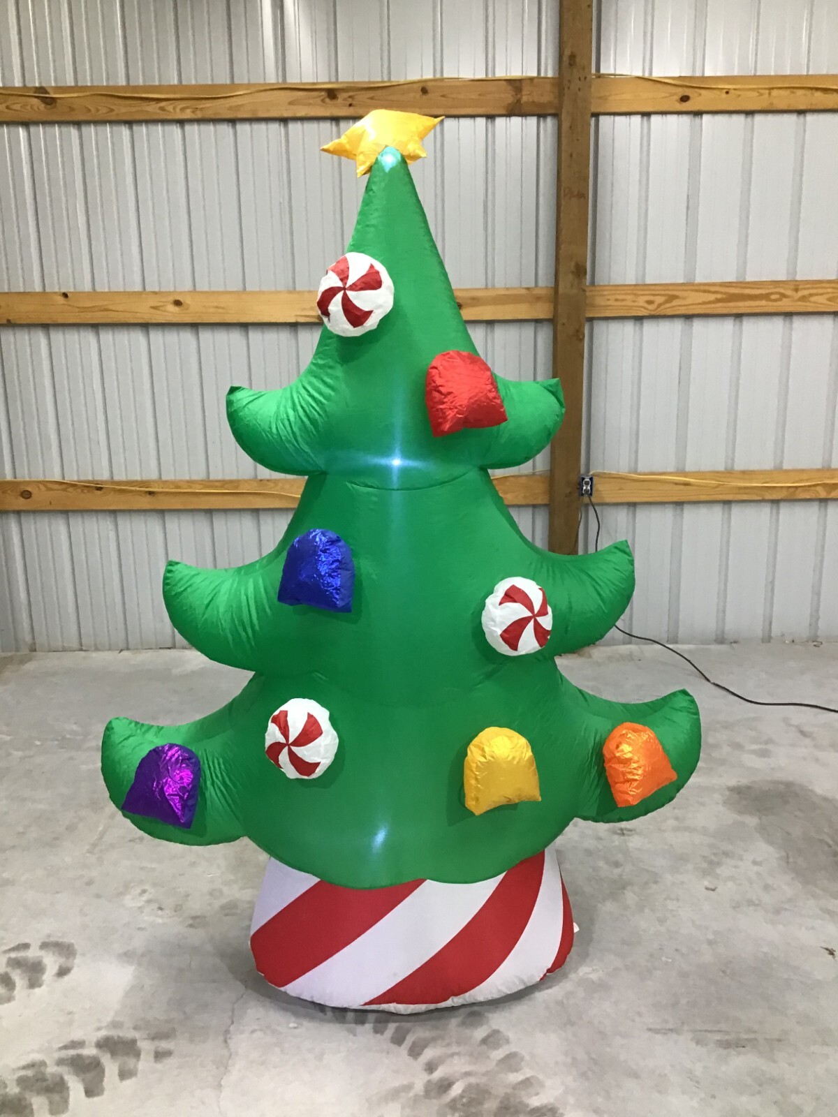 7ft Gemmy Airblown Inflatable Prototype Christmas Gum Drop Tree #116925 ...