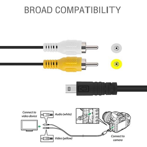 AV A/V Audio Video TV Cable Cord Lead For Nikon Coolpix L100 L101 L105 ...