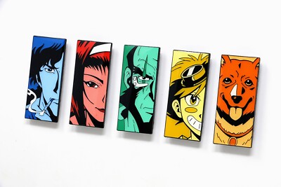 Cowboy Bebop Tonal Enamel Pin Set of 5 - Spike Faye Valentine Jet Black ...