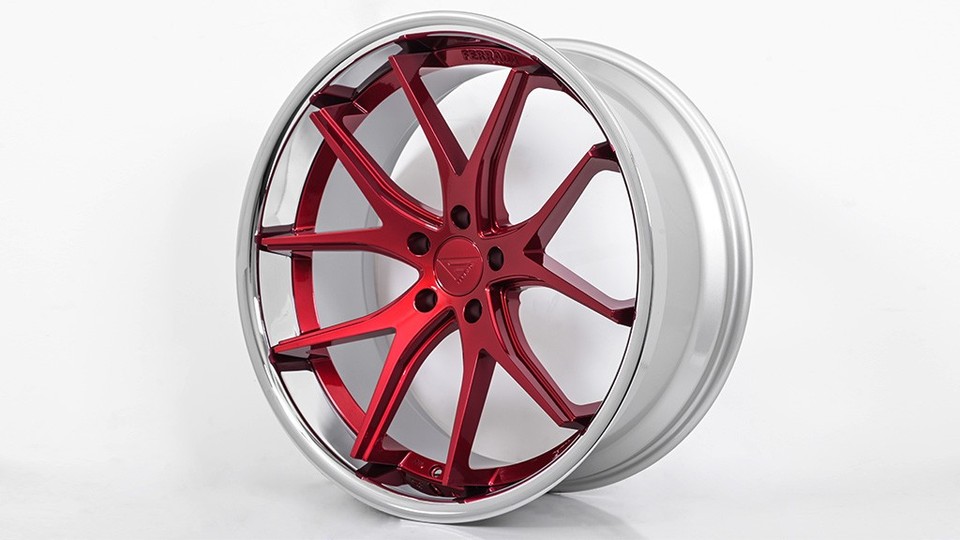 20x8.5"Ferrada Wheels FR2 Custom Red Rouge with Chrome Lip Rims | eBay