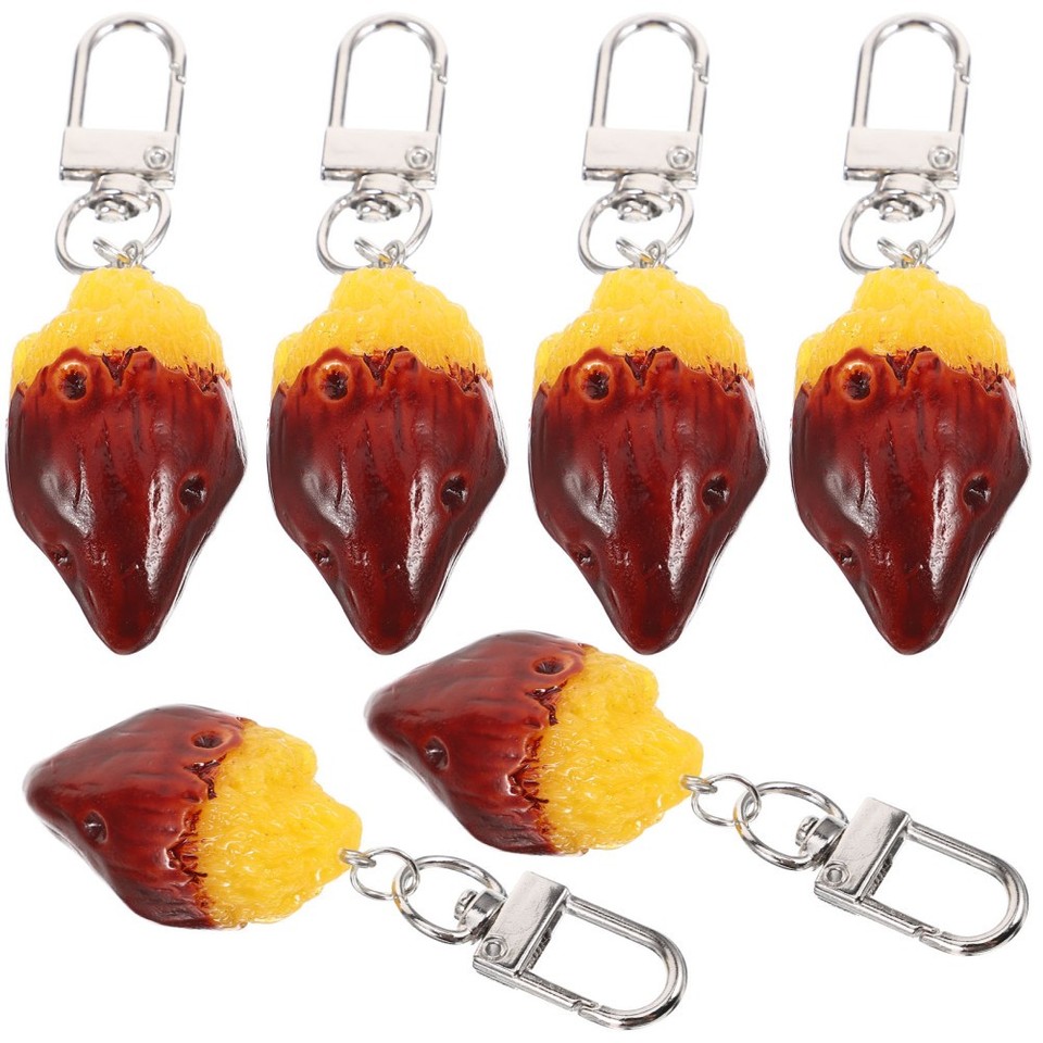 6 Pcs Lifelike Fake Food Keyring Cute Hanging Sweet Potato Charm | eBay ...