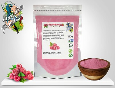 Raspberry Fruit Powder 8oz (1/2 lb) Vision and Brain Health - Paradise ...